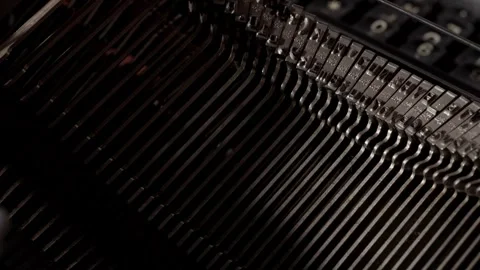Close-Up Inside Views of Typewriter Mech... | Stock Video | Pond5