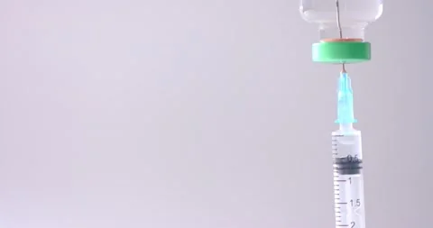 Close up of insulin vial and syringe on ... | Stock Video | Pond5