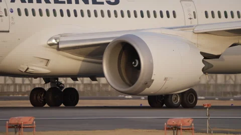 Close Up of Jet Engine, Boeing 787 Passe... | Stock Video | Pond5