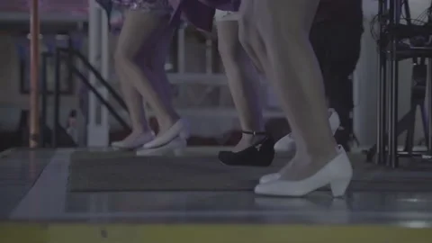 Close Up Of Ladies Tap Dancing On Stage ... | Stock Video | Pond5