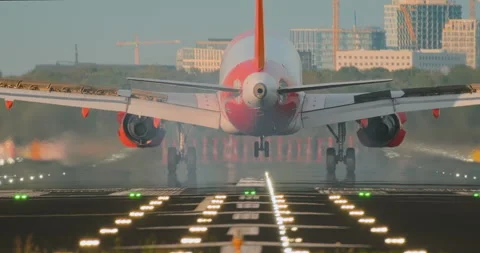 Touchdown Aircraft Stock Video Footage | Royalty Free Touchdown ...