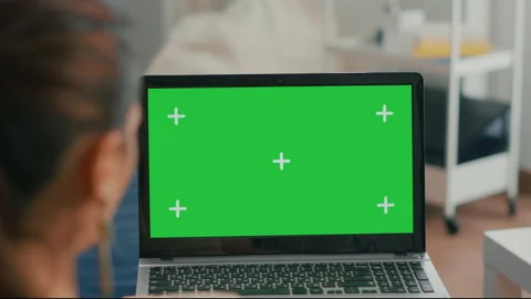 Close up of laptop computer with mock up... | Stock Video | Pond5
