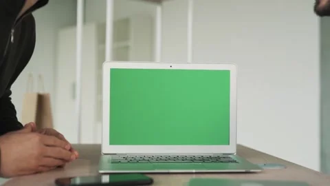 close-up of a laptop screen with chroma ... | Stock Video | Pond5
