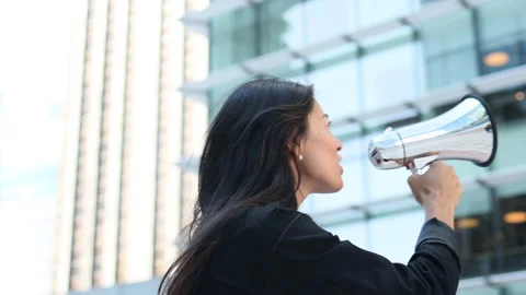 Close-up of Latin woman speaking into a ... | Stock Video | Pond5