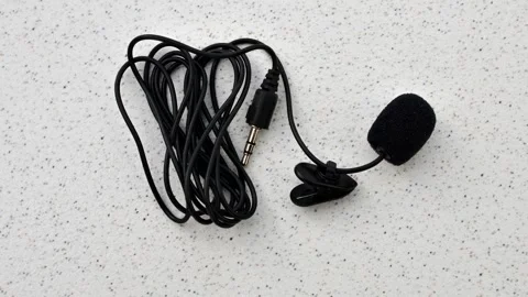 Close-up of lavalier microphone on smoot... | Stock Video | Pond5