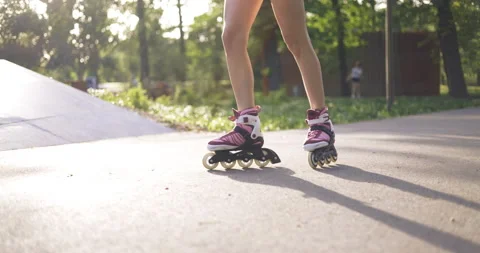 Close-up of the legs of a person rollerb... | Stock Video | Pond5