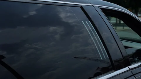 close up of limousine car window | Stock Video | Pond5