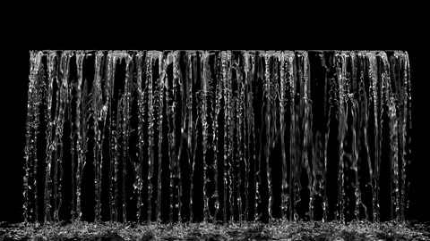 Close up Liquid Waterfall front view on ... | Stock Video | Pond5