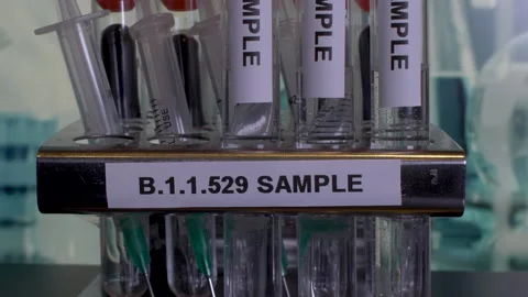 A close look on a metal test tube rack l... | Stock Video | Pond5