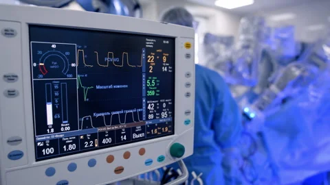 Close look at the screen with life signs... | Stock Video | Pond5