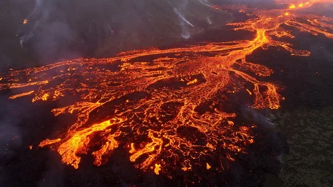 Close up look on volcano eruption. Activ... | Stock Video | Pond5
