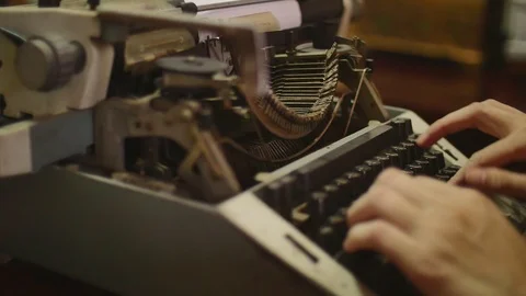Typing Typewriter Close Up Stock Video Footage | Royalty Free Typing ...