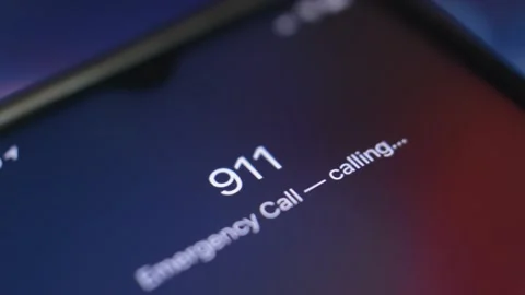 close-up man calling 911 emergency numbe... | Stock Video | Pond5