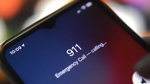 close-up man calling 911 emergency numbe... | Stock Video | Pond5