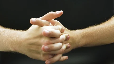 Close Up Of Man Hands Cracking Knuckles ... | Stock Video | Pond5