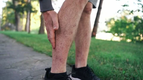 Close-up of a man leg with dermatitis sc... | Stock Video | Pond5