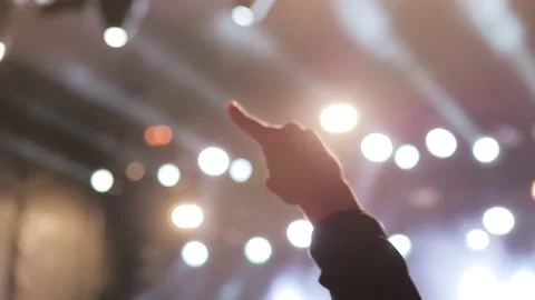 Close up: man showing devil horns gestur... | Stock Video | Pond5