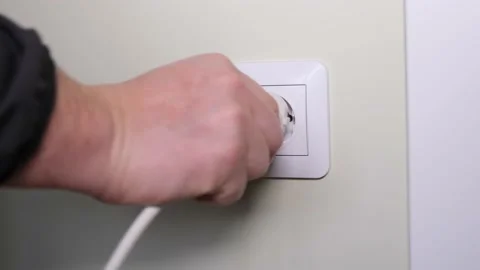 Close-up of a man turning off electrical... | Stock Video | Pond5