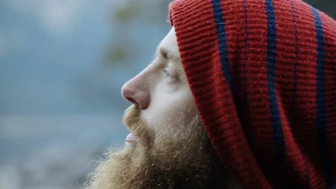 Man Face Side View Stock Video Footage | Royalty Free Man Face Side ...