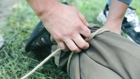 Man Tied Up With Rope Stock Footage ~ Royalty Free Stock Videos | Pond5