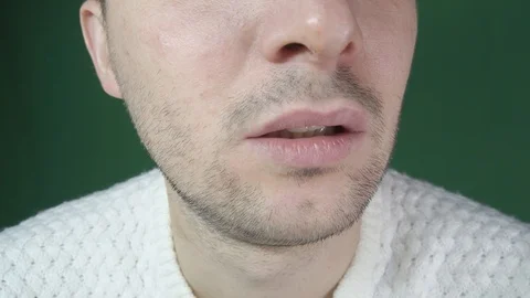 Close-up of men's mouth, different varia... | Stock Video | Pond5