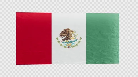 Close-up of Mexico's flag isolated ( tra... | Stock Video | Pond5
