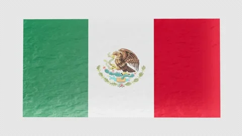 Close-up of Mexico's flag isolated ( tra... | Stock Video | Pond5