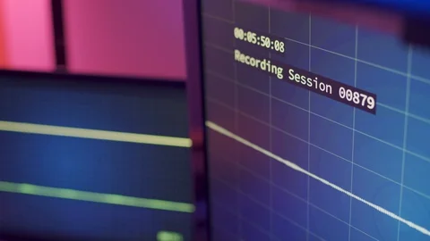 Close up monitor screen with voice sound... | Stock Video | Pond5