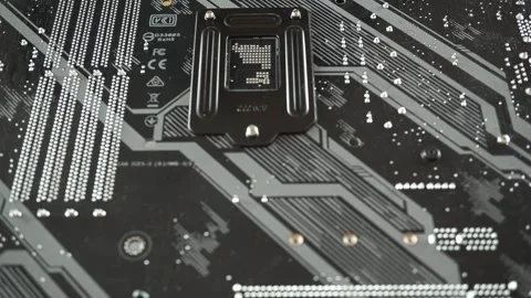 Close-up Of Motherboard Integral Electri... | Stock Video | Pond5