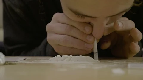 Close up of a narcotic young father snor... | Stock Video | Pond5