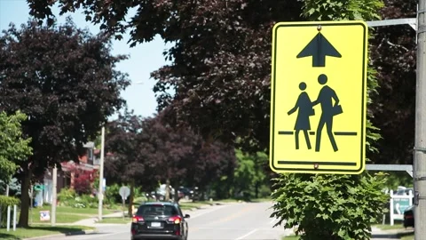 School Street Sign Stock Videos – Royalty-Free HD & 4K Videos