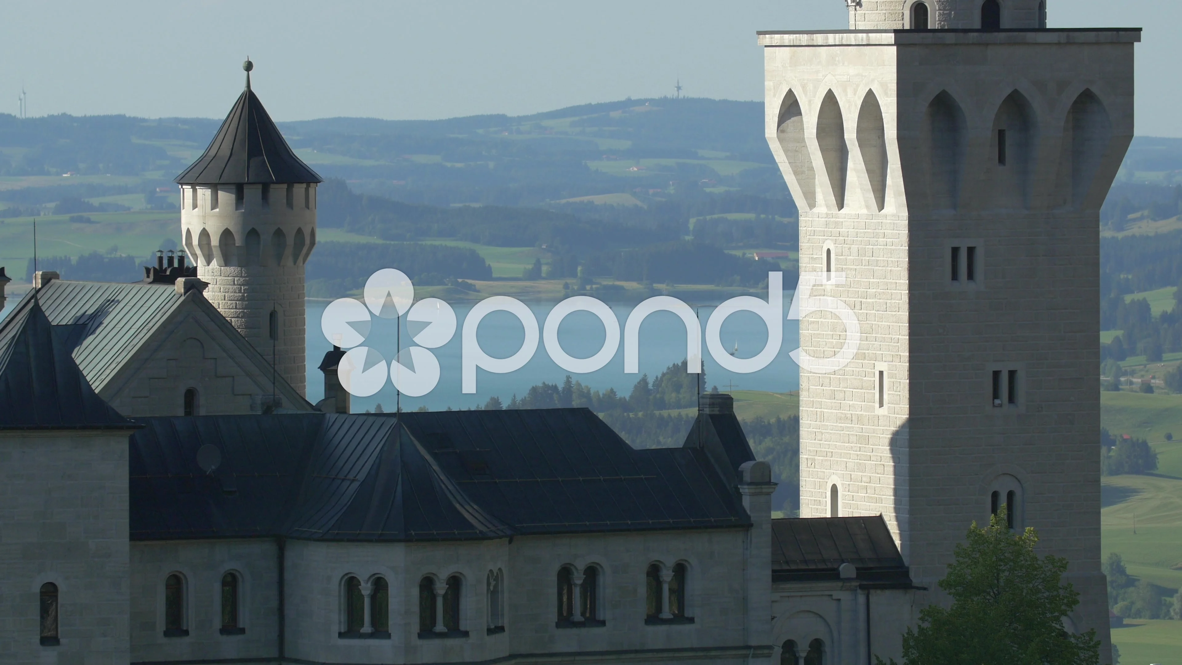 close-neuschwanstein-castle-square-tower-footage-055385062_prevstill ...