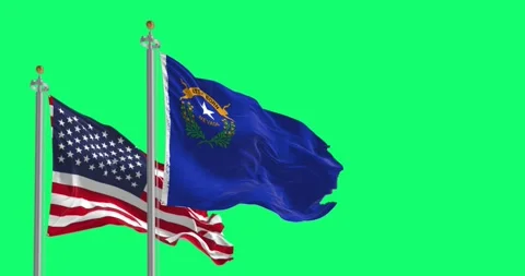 Close-up of Nevada state flag waving iso... | Stock Video | Pond5