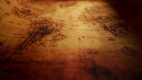 Close up of a old vintage map with count... | Stock Video | Pond5