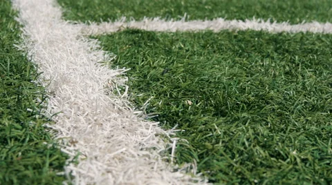 Close up of the out of bounds line on a ... | Stock Video | Pond5