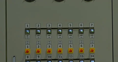 Close-up of a panel with sensors on elec... | Stock Video | Pond5