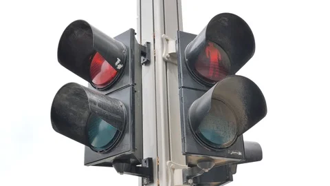 Close up on pedestrian street light chan... | Stock Video | Pond5