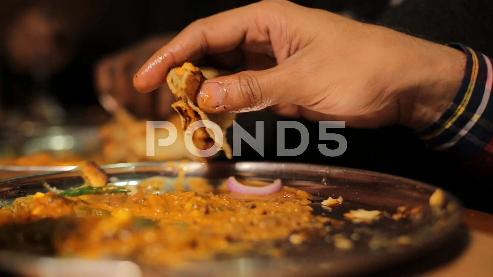 Indian People Eating Food