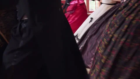 Close up of people in traditional outfit... | Stock Video | Pond5