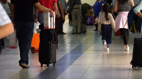 Close Up of People Walking in Tocumen In... | Stock Video | Pond5