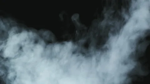 Close Up pf Smoke Flowing Isolated on Bl... | Stock Video | Pond5