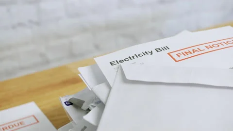 Close up of a pile of bills and letters ... | Stock Video | Pond5