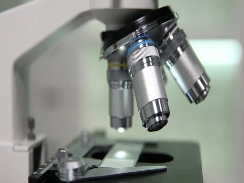 Close Up of Plate Microscope Laboratory ... | Stock Video | Pond5