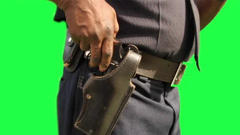 Close-up of Police officer grabbing his ... | Stock Video | Pond5