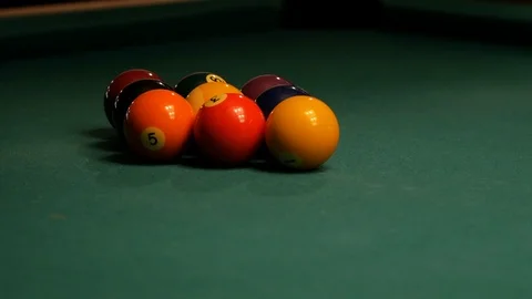 Pool Table Break Stock Footage ~ Royalty Free Stock Videos | Pond5
