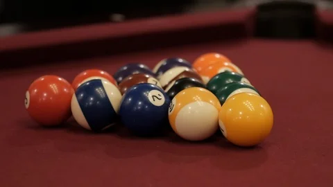 Pool Table Break Stock Footage ~ Royalty Free Stock Videos | Pond5