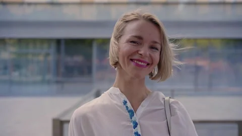 Close-up portrait elegant Caucasian midd... | Stock Video | Pond5