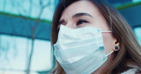 Close up portrait of a female infected p... | Stock Video | Pond5