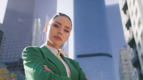 Close up portrait of lady boss in formal... | Stock Video | Pond5