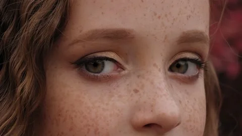 Close-up portrait of a little girl's fac... | Stock Video | Pond5